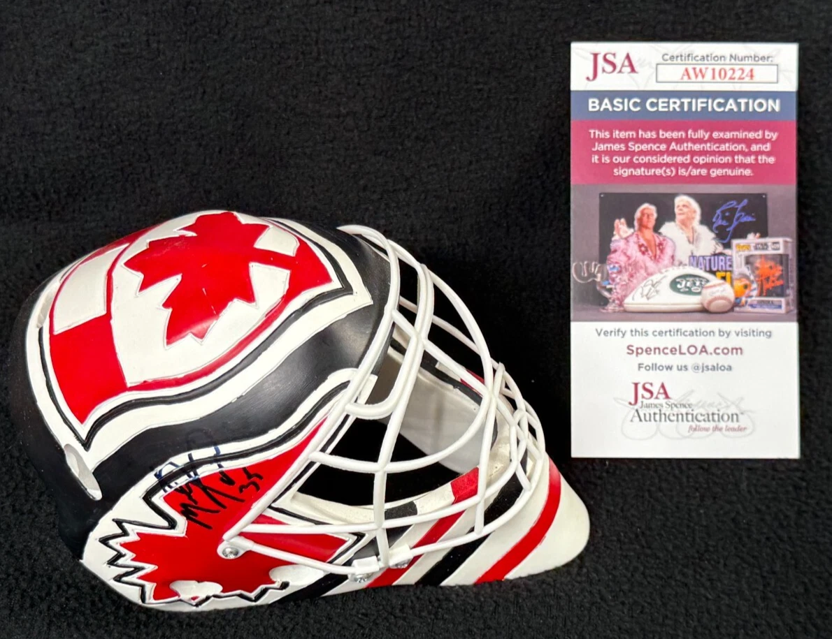Marty Turco Signed Team Canada Mini Goalie Mask JSA COA Dallas Stars ...