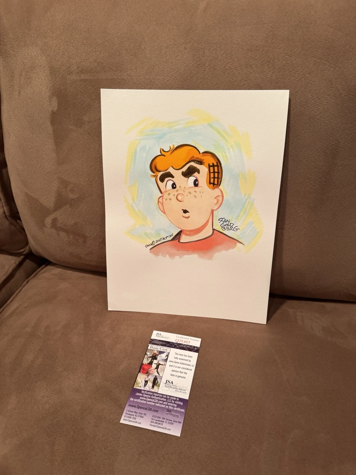 Gorgeous Archie Color Drawing Artwork By Stan Goldberg JSA Archie ...