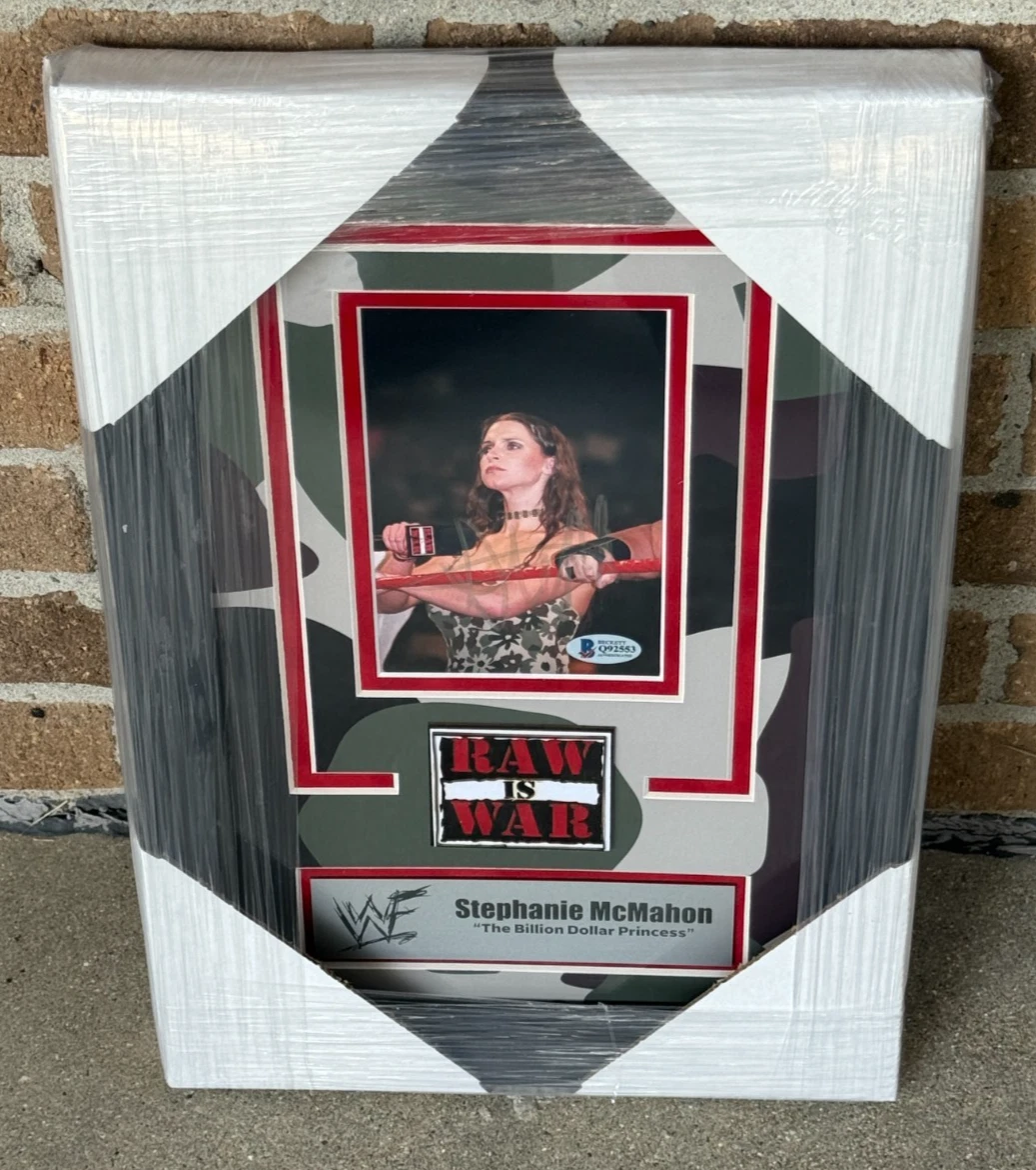 Stephanie McMahon Signed Framed Matted WWF 4x6 Photo WWE Beckett COA ...