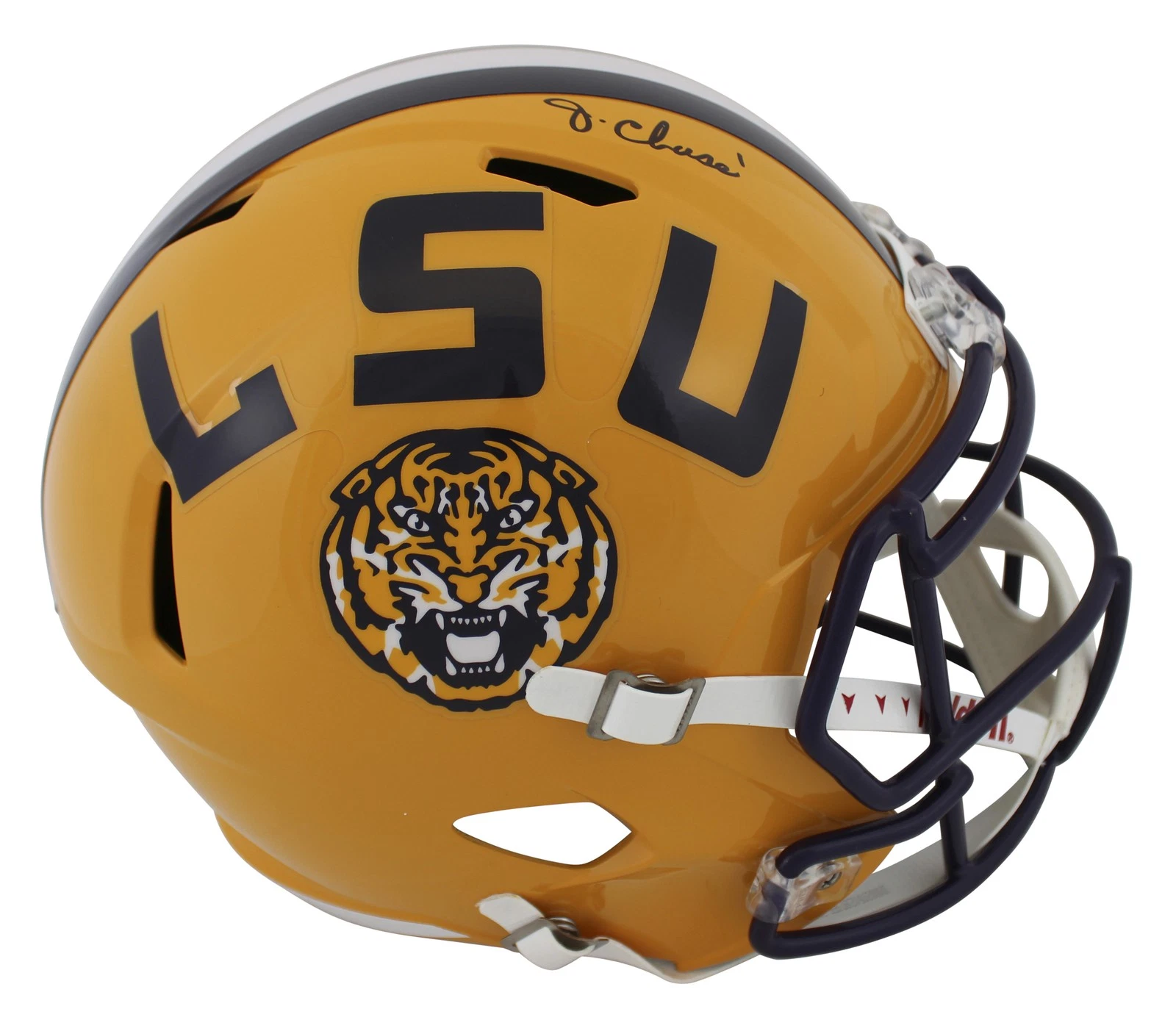 LSU Ja'Marr Chase Authentic Signed Full Size Speed Rep Helmet BAS ...
