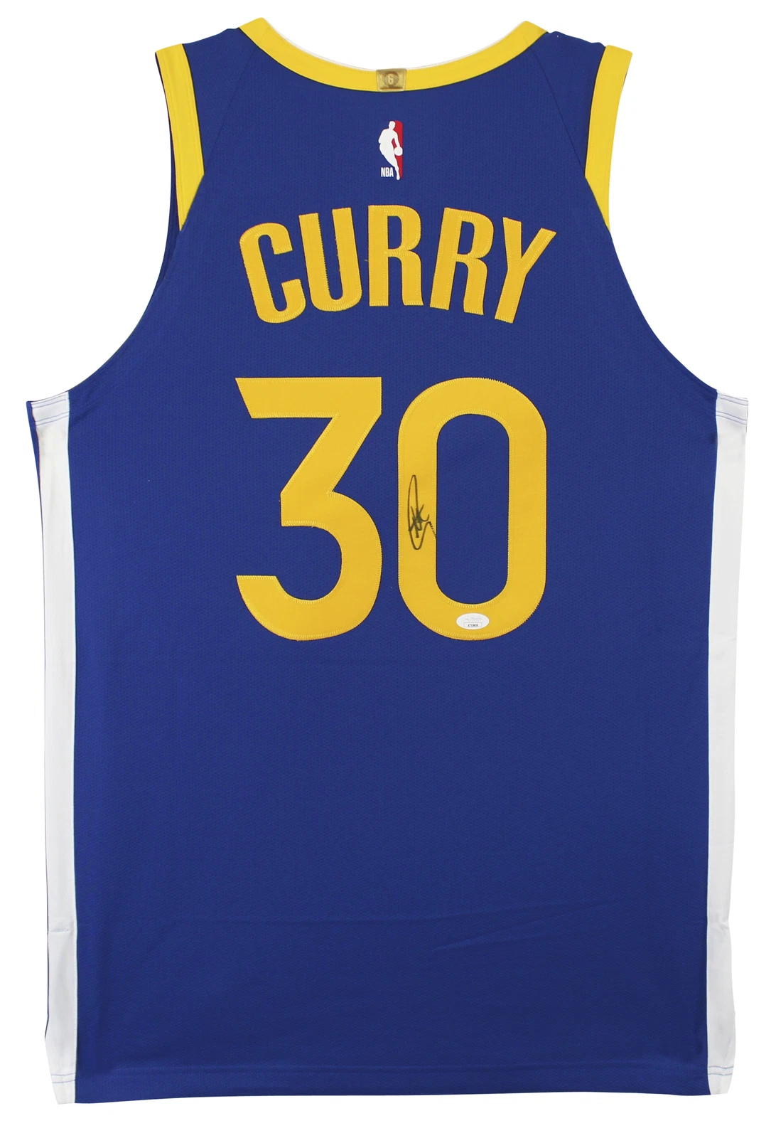 Warriors Stephen Curry Authentic Signed Blue Nike The Bay Swingman ...