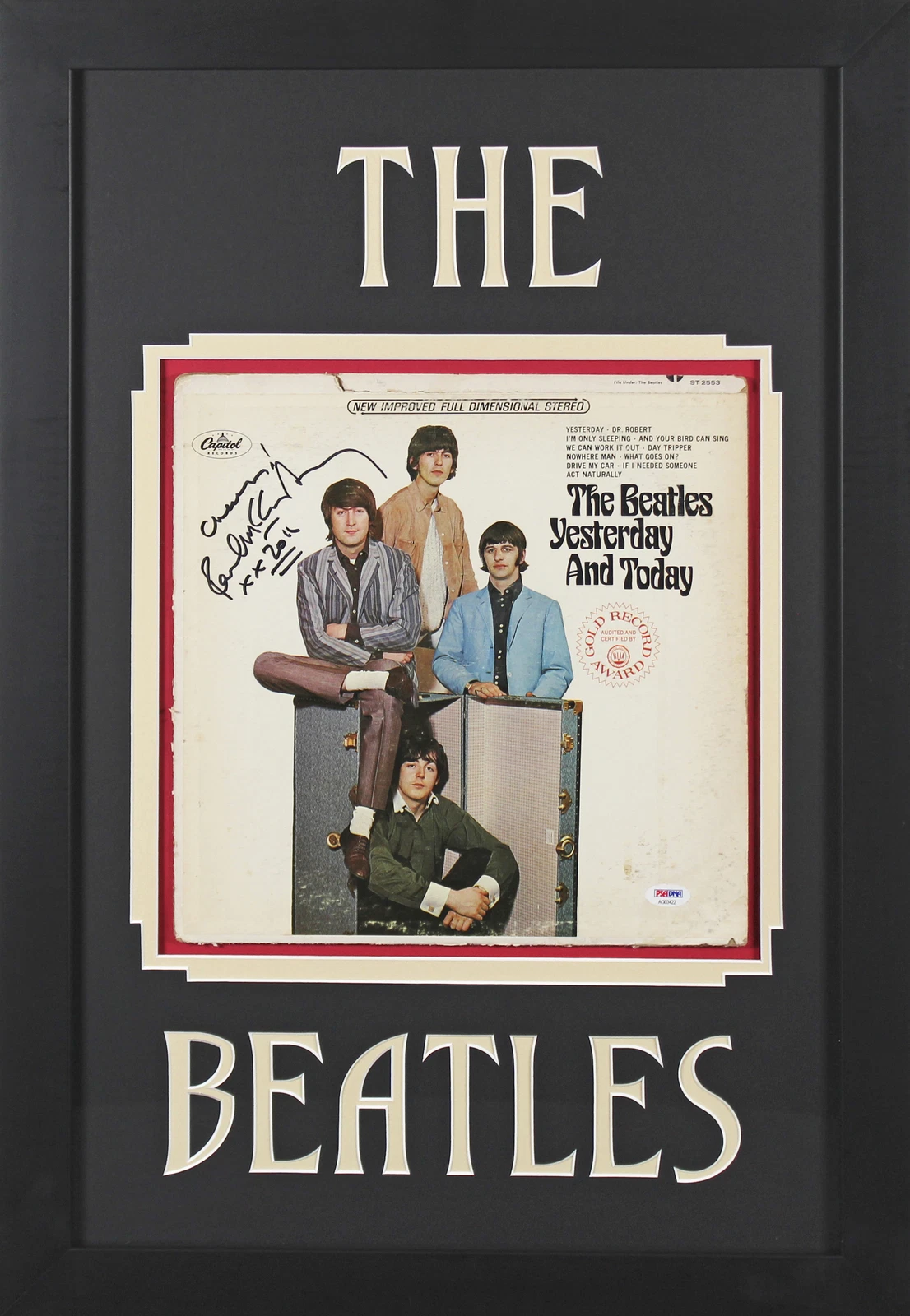Paul McCartney The BeatlesSigned & Framed Yesterday & Today Album Cover ...