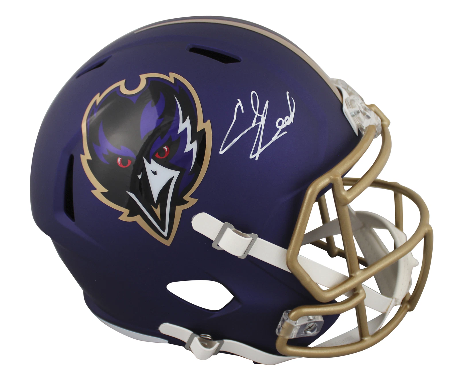 Ravens Ed Reed Signed 2024 On-Field Alt Full Size Speed Rep Helmet BAS ...