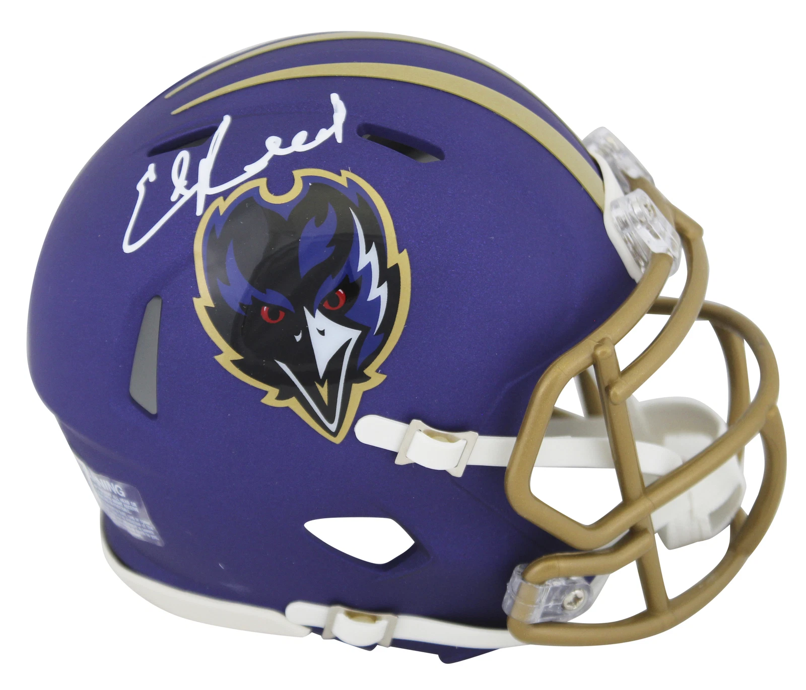 Ravens Ed Reed Authentic Signed 2024 On-Field Alt Speed Mini Helmet BAS ...