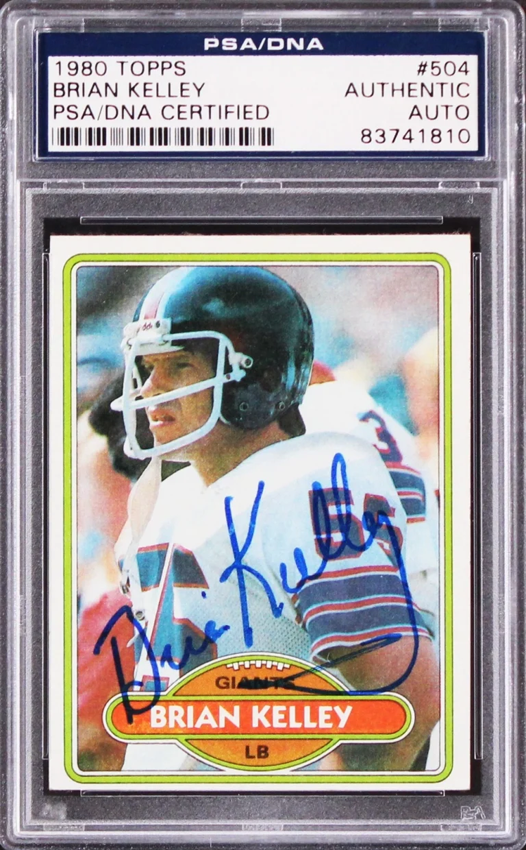 Giants Brian Kelley Authentic Signed 1980 Topps #504 Card PSA/DNA Slabbed | Autographia