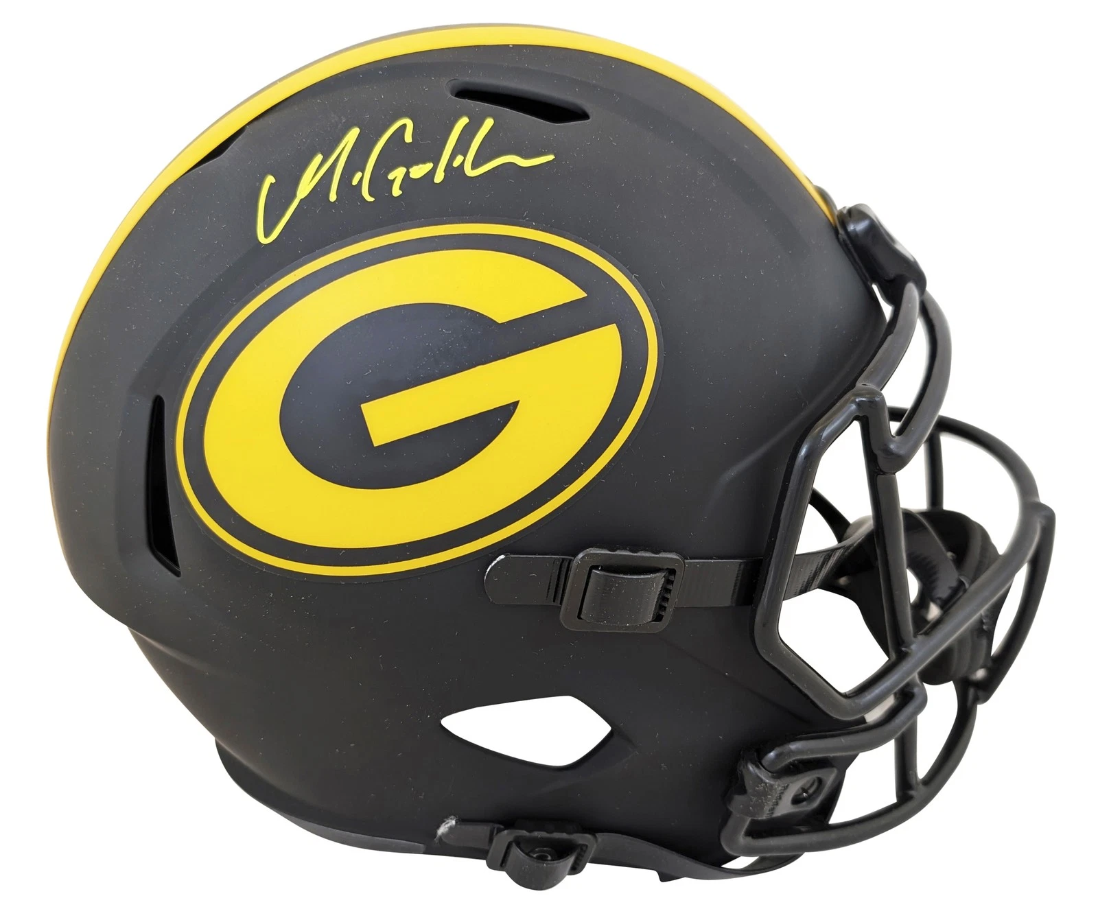 Packers Matthew Golden Signed Eclipse Full Size Speed Rep Helmet BAS ...