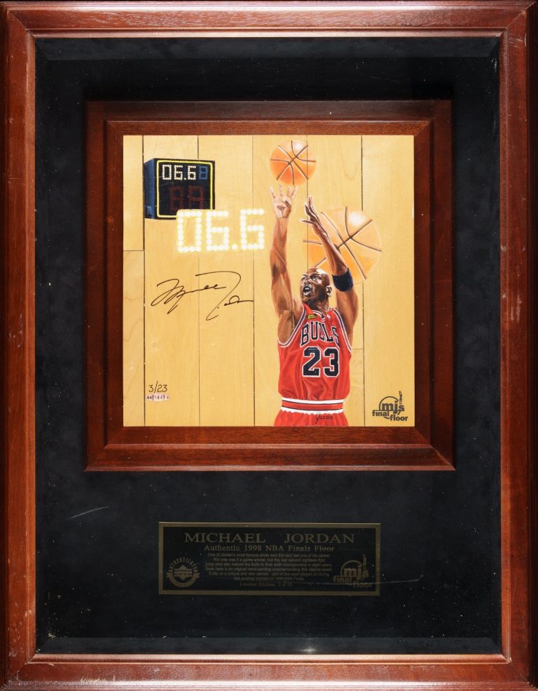 Michael Jordan Signed Last Dance Game Used Final Floor NBA Finals UDA ...