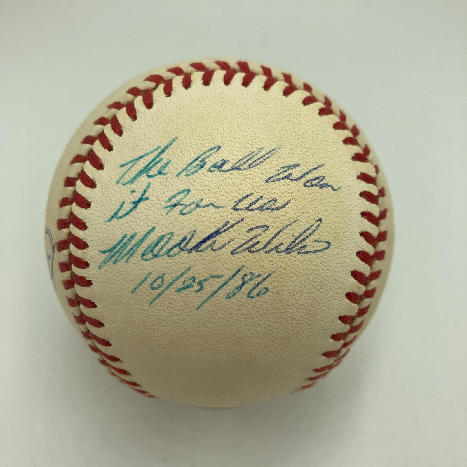 Bill Buckner & Mookie Wilson "This Ball Won It For Us" Signed W.S ...