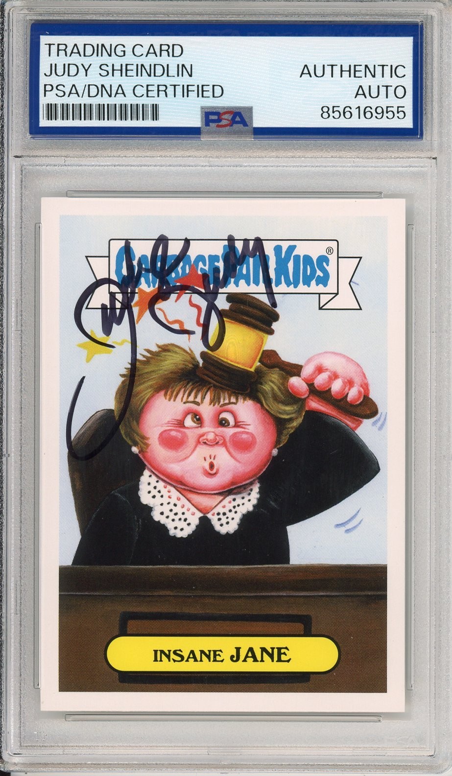 2016 Topps Garbage Pail GPK Insane Jane Judge Judy Sheindlin SIGNED PSA ...