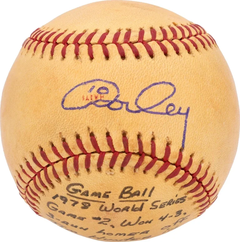 Ron Cey Home Run Signed 1978 World Series Game Used Baseball Dodgers ...