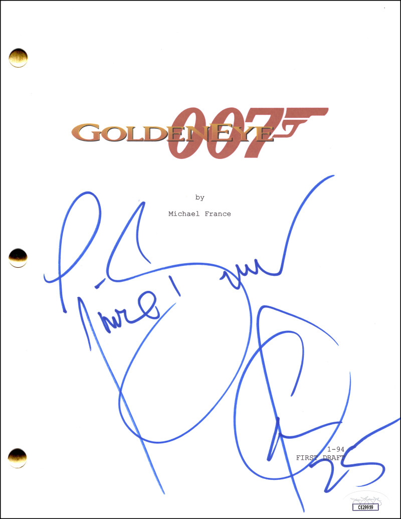 Pierce Brosnan Signed Autograph James Bond GoldenEye Script Screenplay ...