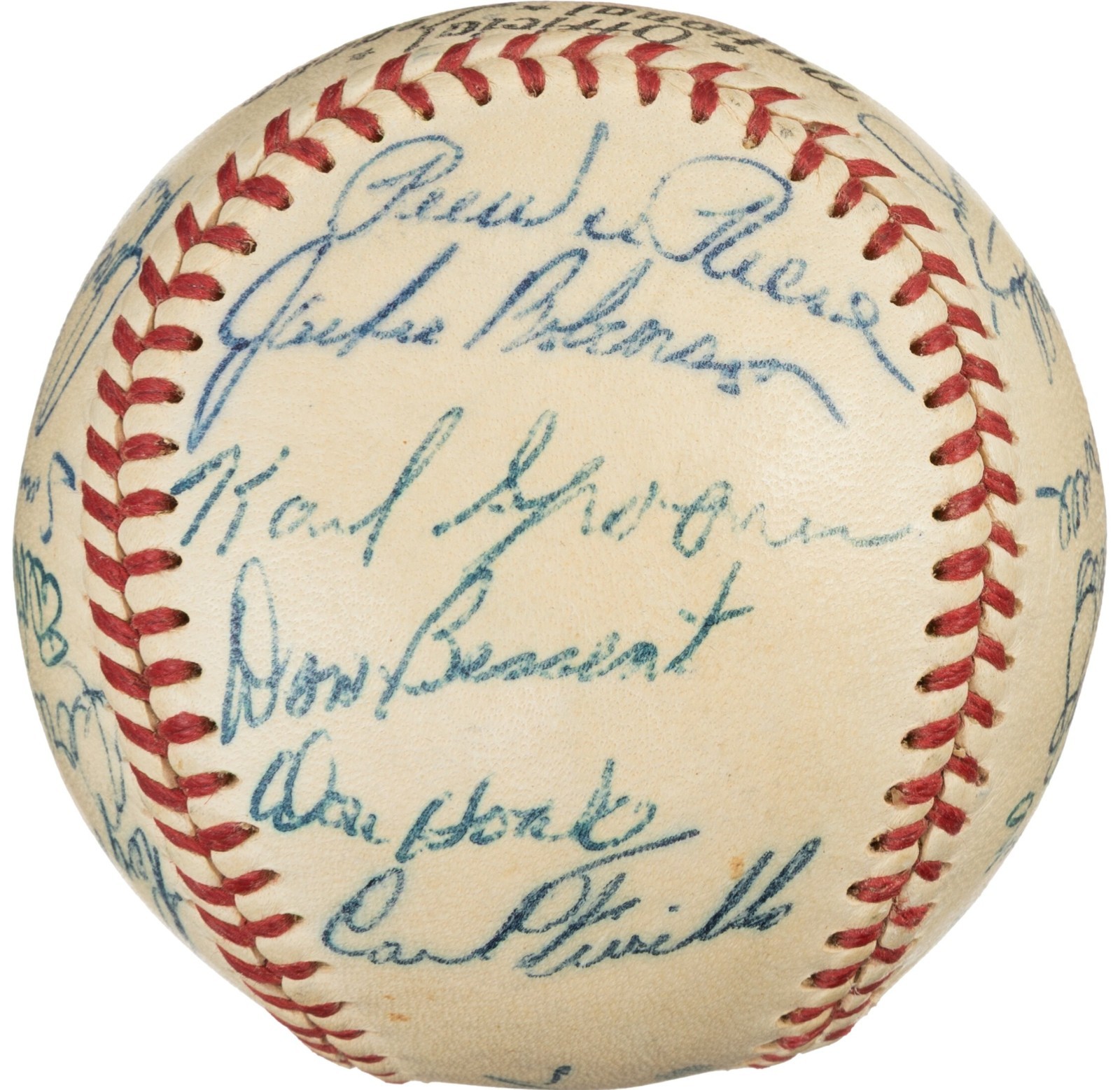 1955 Brooklyn Dodgers W.S. Champs Team Signed Baseball Jackie Robinson ...