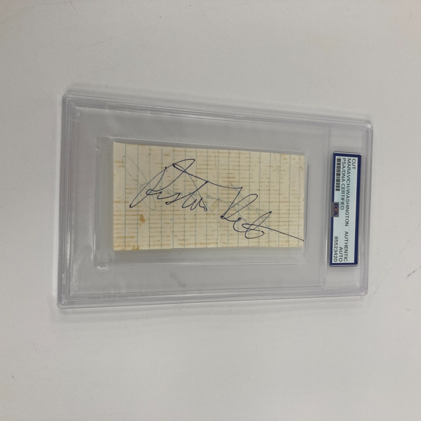 Pete Maravich "Pistol Pete" Signed Cut Signature Auto PSA DNA Certified ...