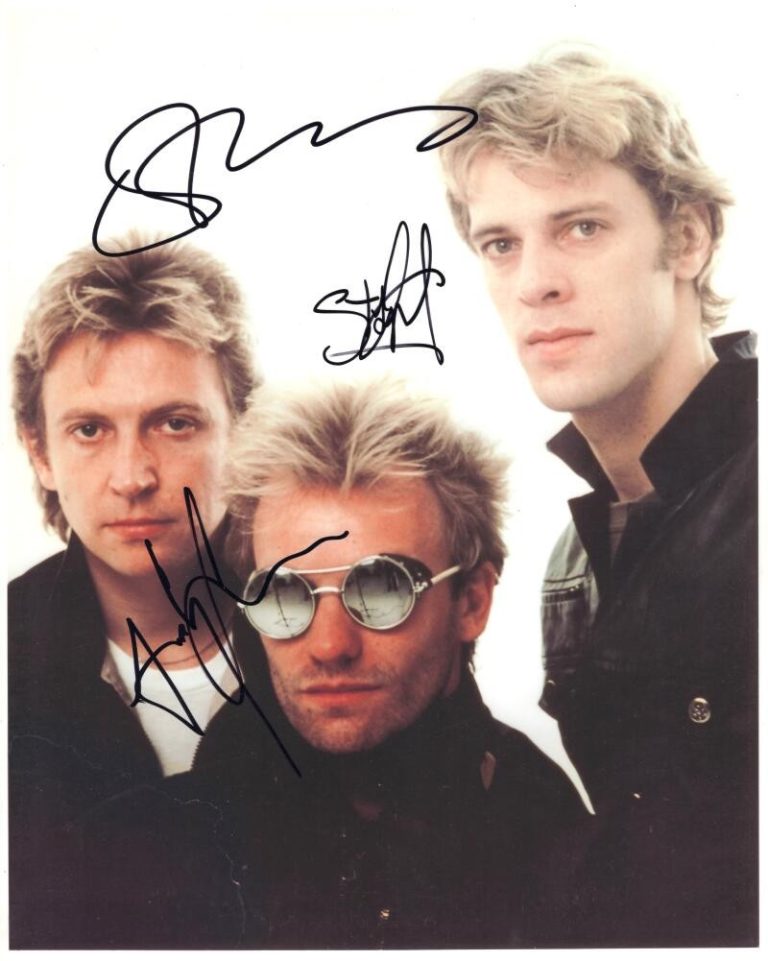 The Police Full Band Signed Autograph 11x14 Photo - Sting Andy Summers ...
