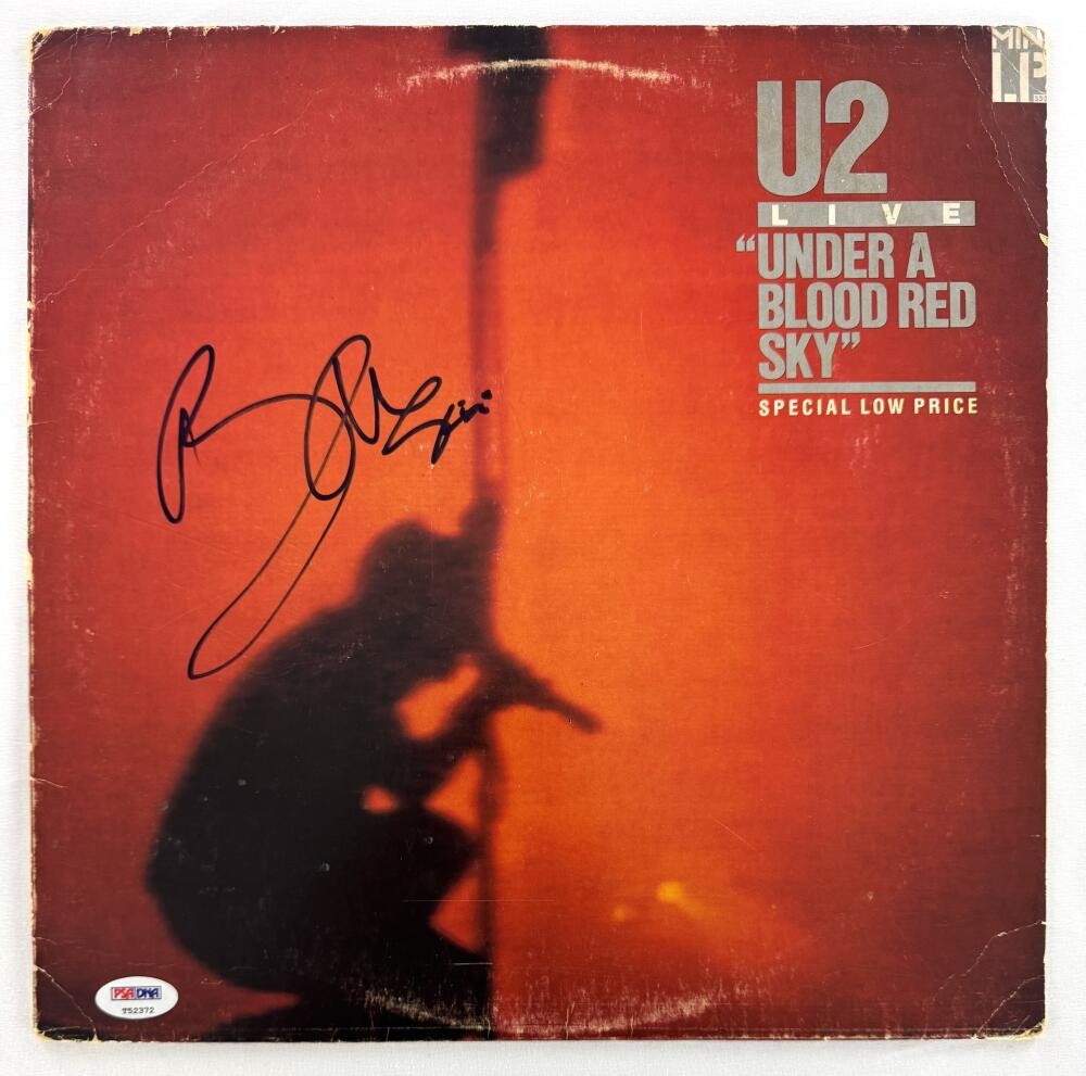Bono U2 Signed Autograph Album Vinyl Record LP Under A Blood Red Sky w ...