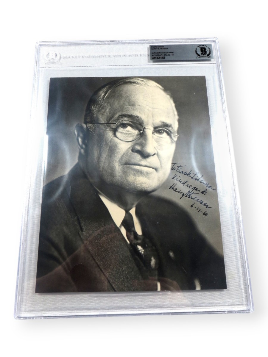Harry S. Truman Signed Autographed 8X10 Photo 33rd President 10 Auto ...