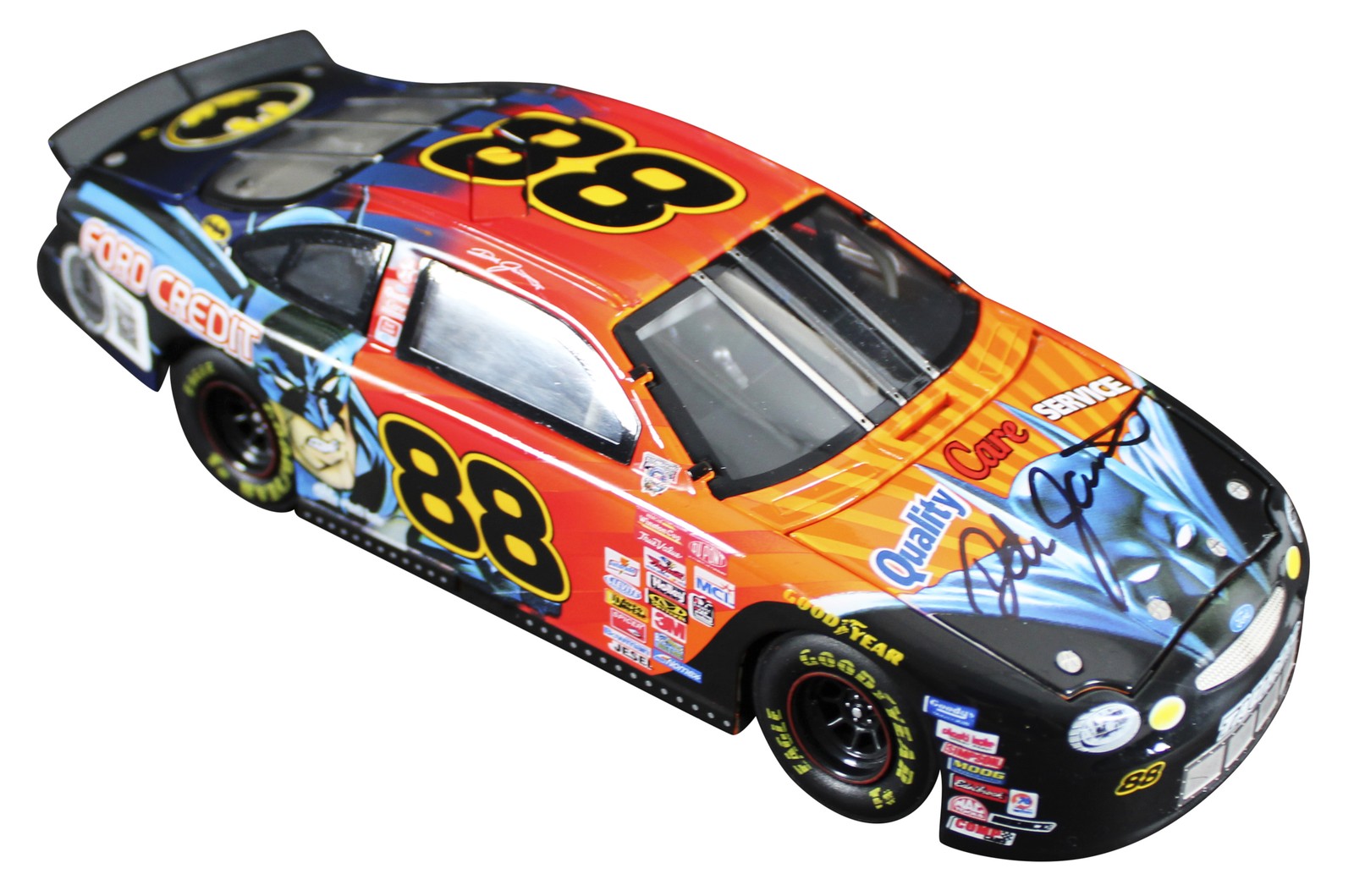 Dale Jarrett Signed 1998 Batman Ford Taurus 1:24 Scale Die Cast Car BAS ...