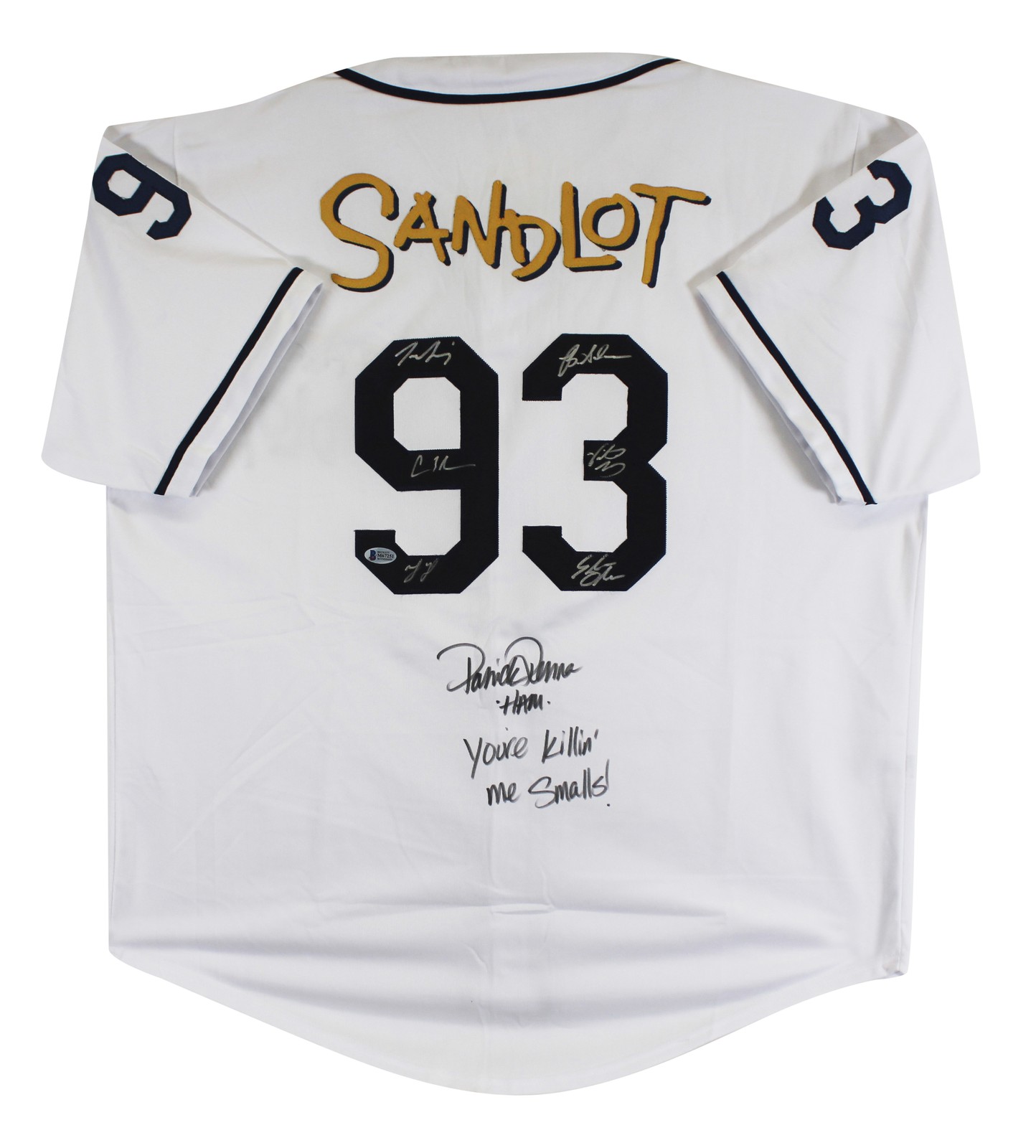 The Sandlot Cast (7) Renna, Guiry, Leopardi, York +3 Signed Jersey BAS ...