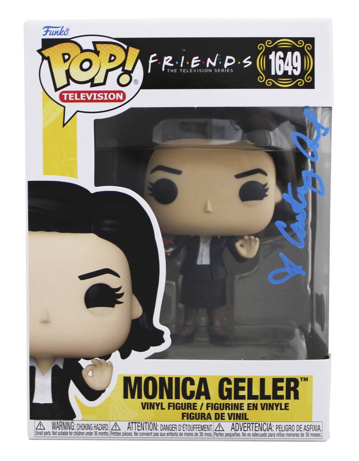 Courtney Cox Friends Signed Monica Geller #1649 Funko Pop Figure BAS # ...