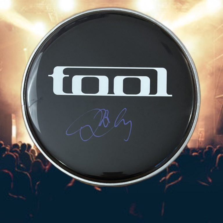 GFA Tool Band Drummer DANNY CAREY Signed New 10" Drumhead COA | Autographia