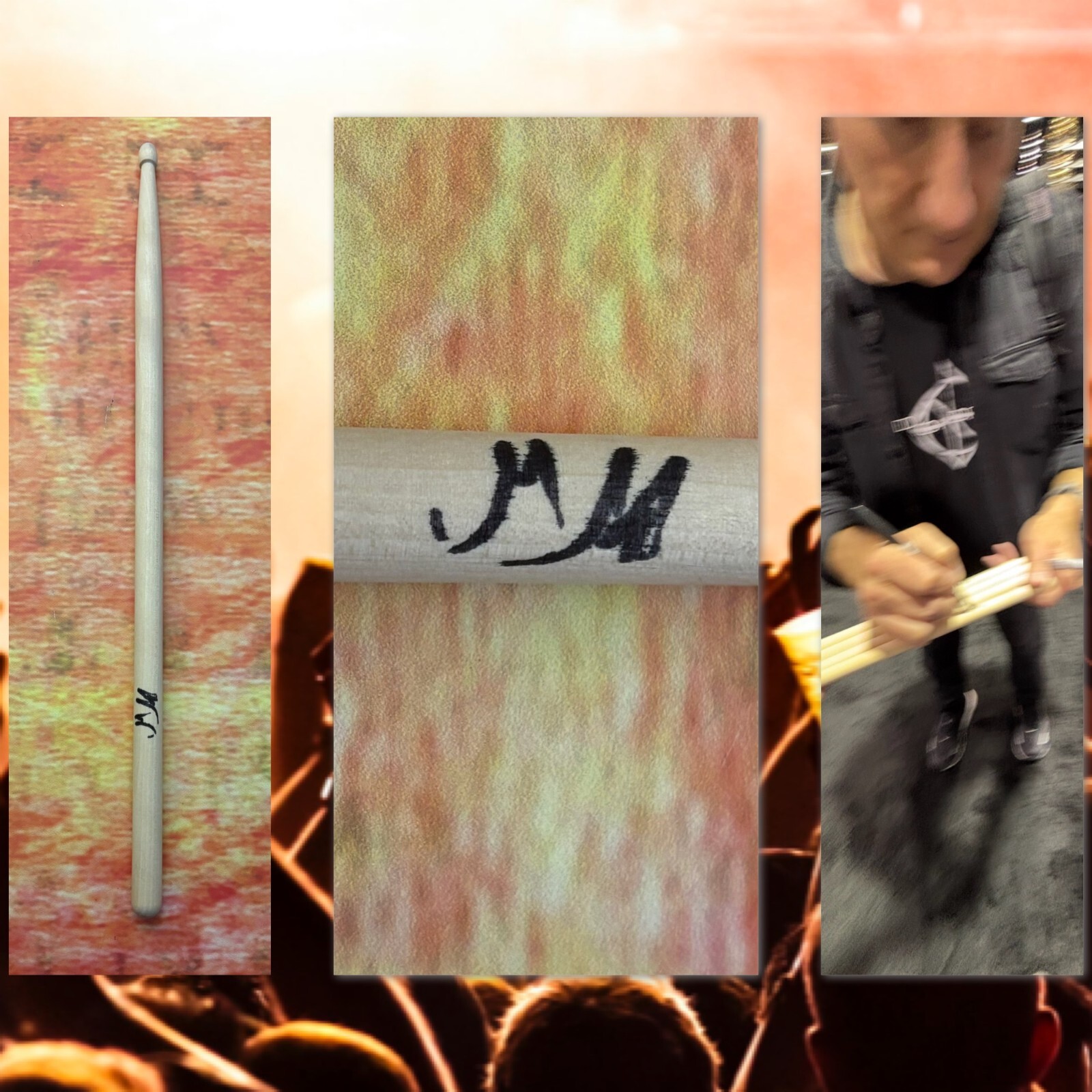 GFA David Lee Roth's Drummer GREGG BISSONETTE Signed Drumstick PROOF #4 ...