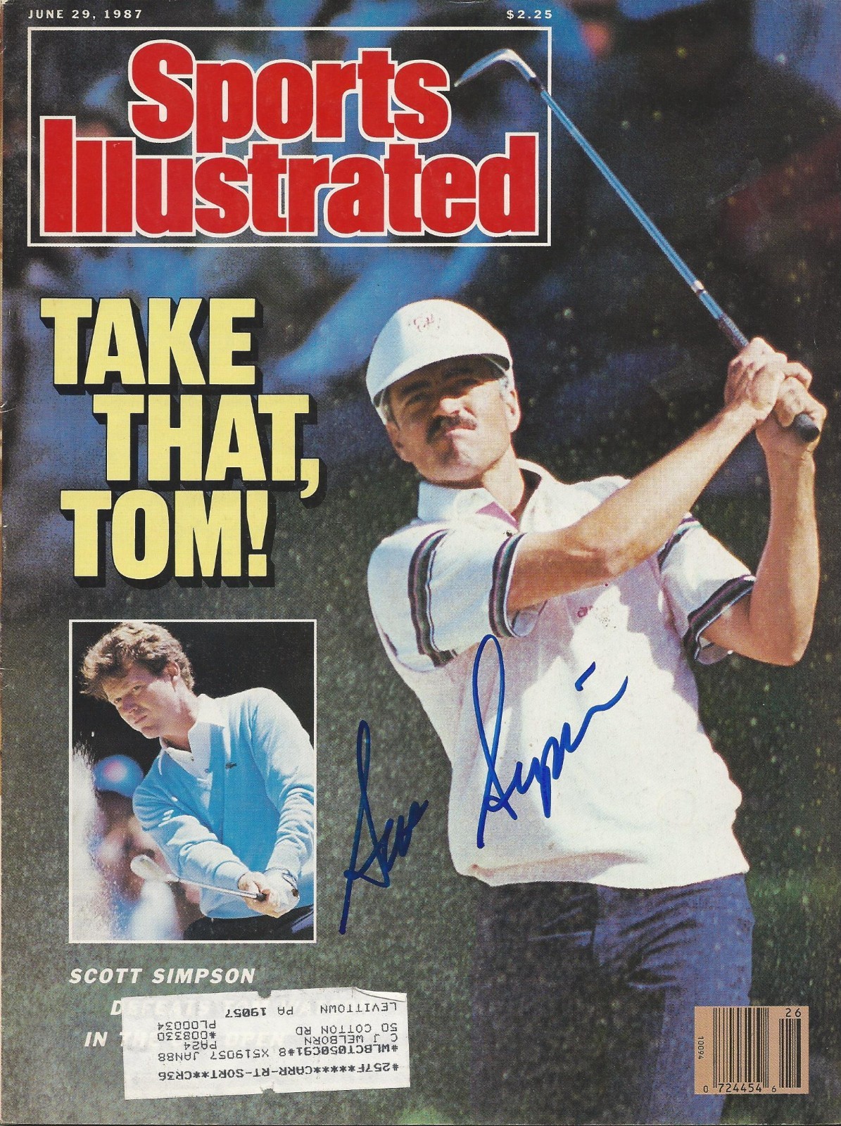 **GFA Sports Illustrated * SCOTT SIMPSON* Signed SI Magazine AD2 COA ...