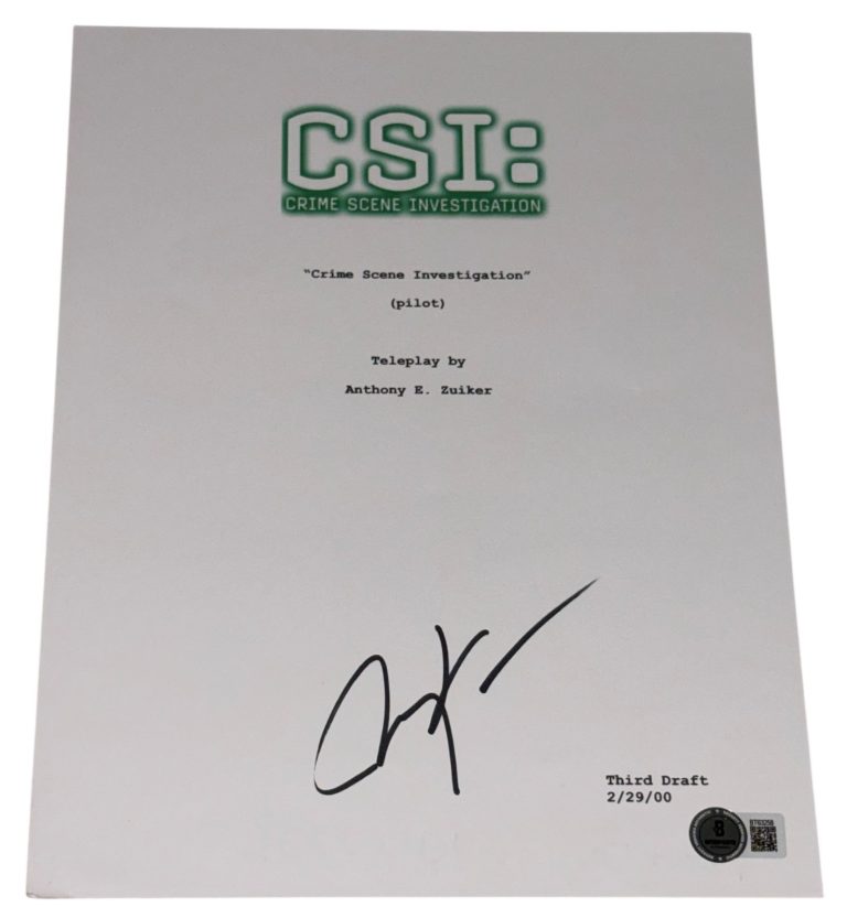 Jerry Bruckheimer Signed CSI: Crime Scene Investigation "Pilot" Full ...