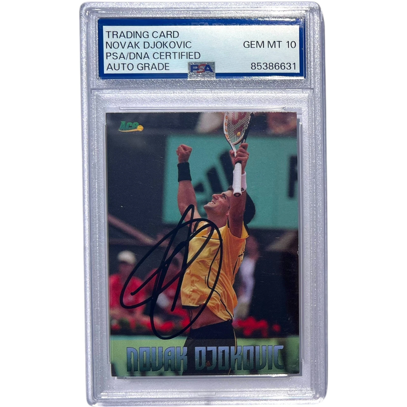 NOVAK DJOKOVIC SIGNED 2007 ACE Authentic Rookie Card UNRELEASE PSA/DNA ...