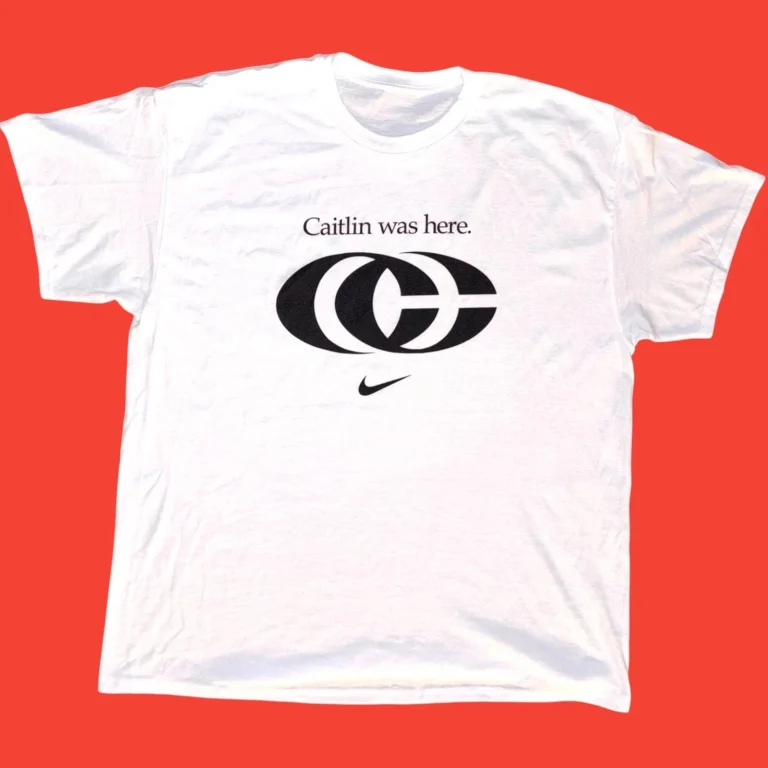 CAITLIN WAS HERE Caitlin Clark Nike Logo SGA Indiana Fever T Shirt ...