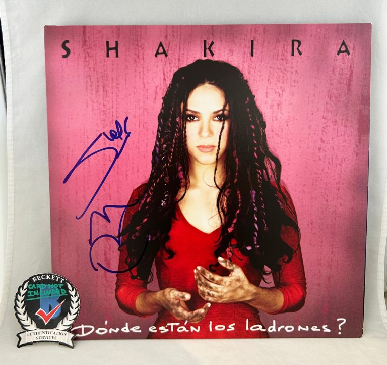 Shakira Signed Vinyl LP Album Donde Estan Los Ladrones Beckett BAS COA ...
