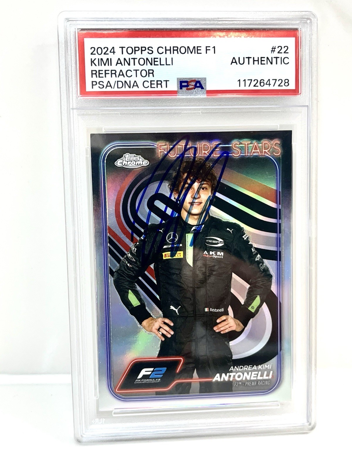 KIMI ANTONELLI SIGNED 2024 TOPPS CHROME REFRACTOR F1 FORMULA 1 PSA DNA ...