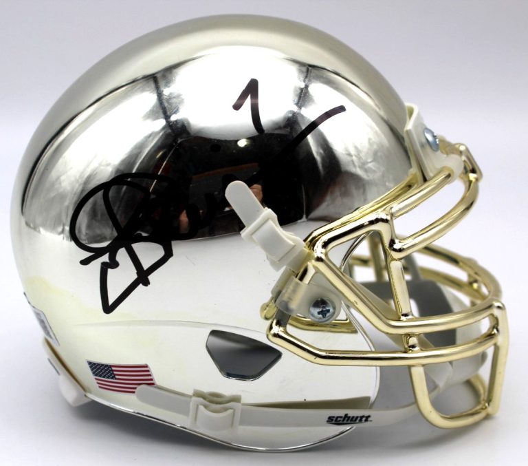 Joe Theismann Notre Dame Signed Custom Mini Helmet w/Beckett COA ...