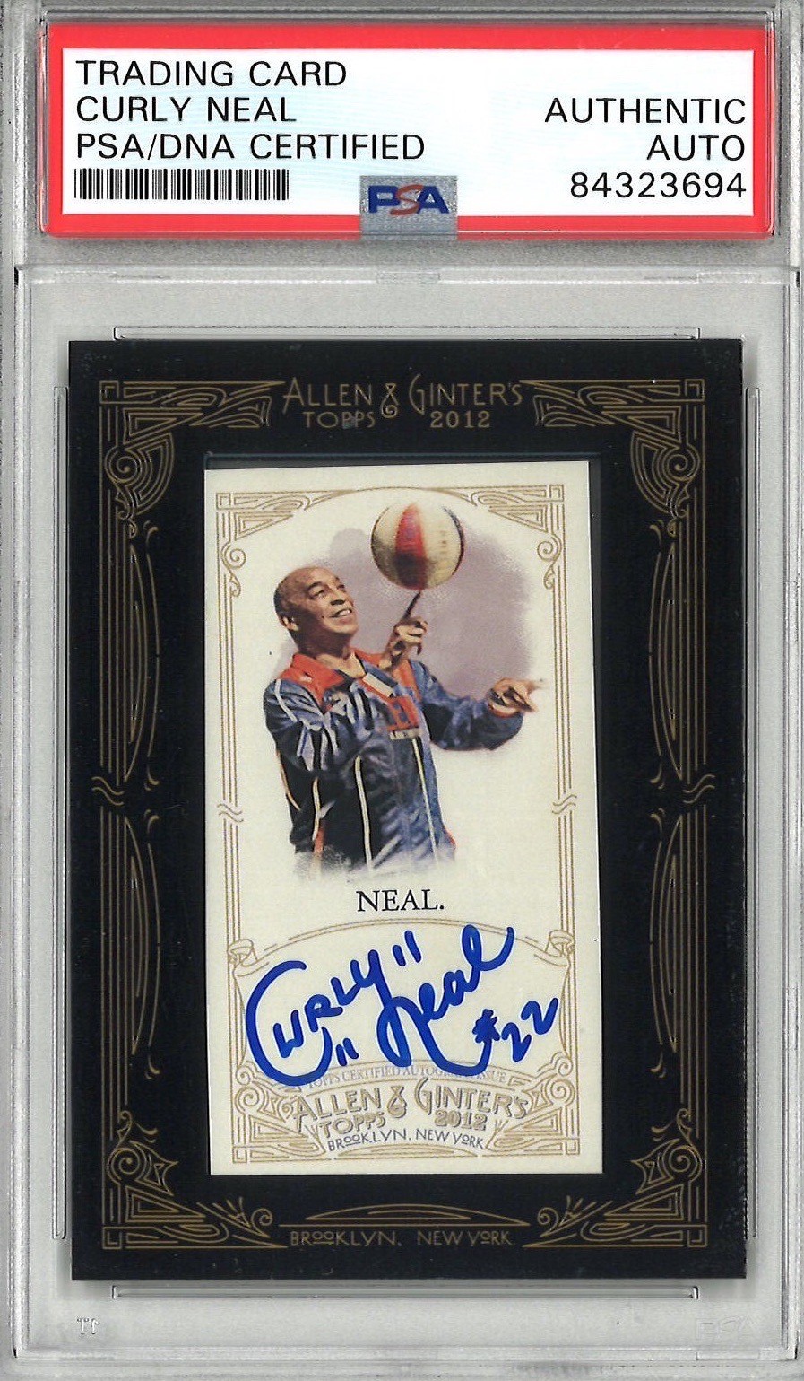 CURLY NEAL 2012 TOPPS ALLEN & GINTER MINI FRAMED AUTO #AGR-CNE PSA 3694 ...
