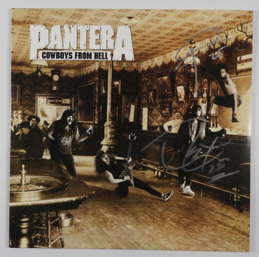 Pantera JSA Signed Autograph Record Album Vinyl Cowboys From Hell ...
