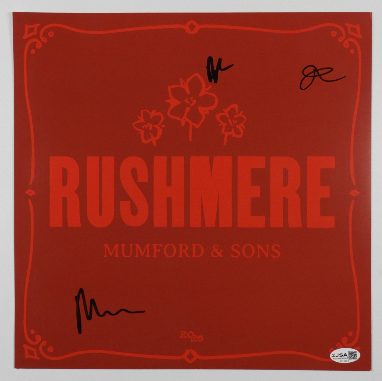 Mumford & Sons JSA Signed Autograph Record Album Insert Rushmere ...
