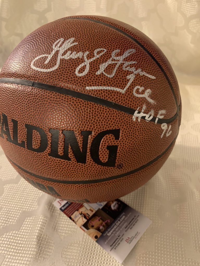 George Gervin Ice Signed NBA Basketball Spurs JSA COA Authentication ...