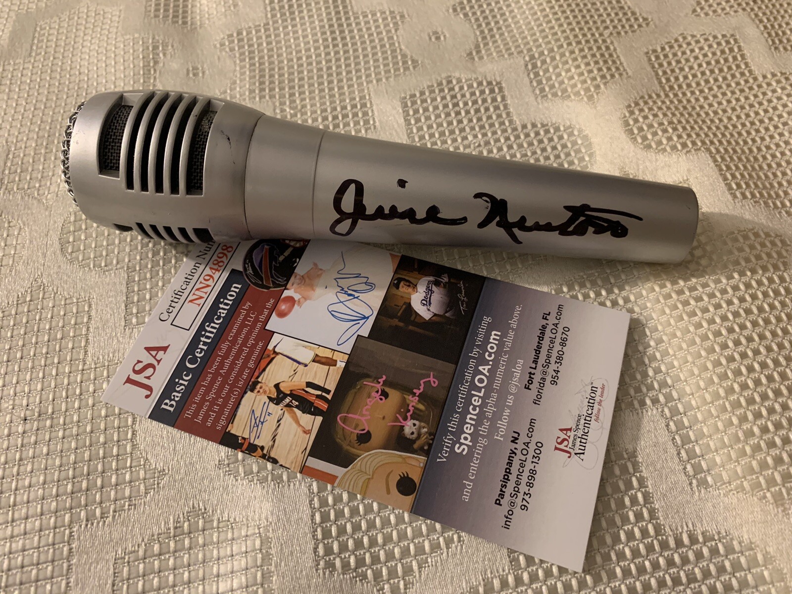 Juice Newton Signed Mic Microphone Queen Of Hearts JSA Authentication ...