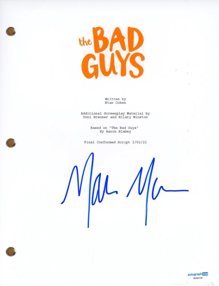Marc Maron "The Bad Guys" Signed Autograph Movie Script Full Screenplay ...