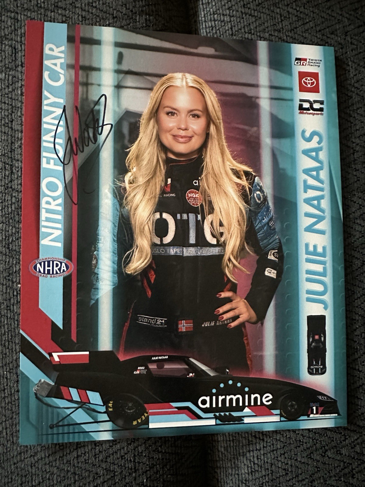 Julie Nataas Signed Promo Hero Card Nhra Drag Racing Autographed 2025 ...