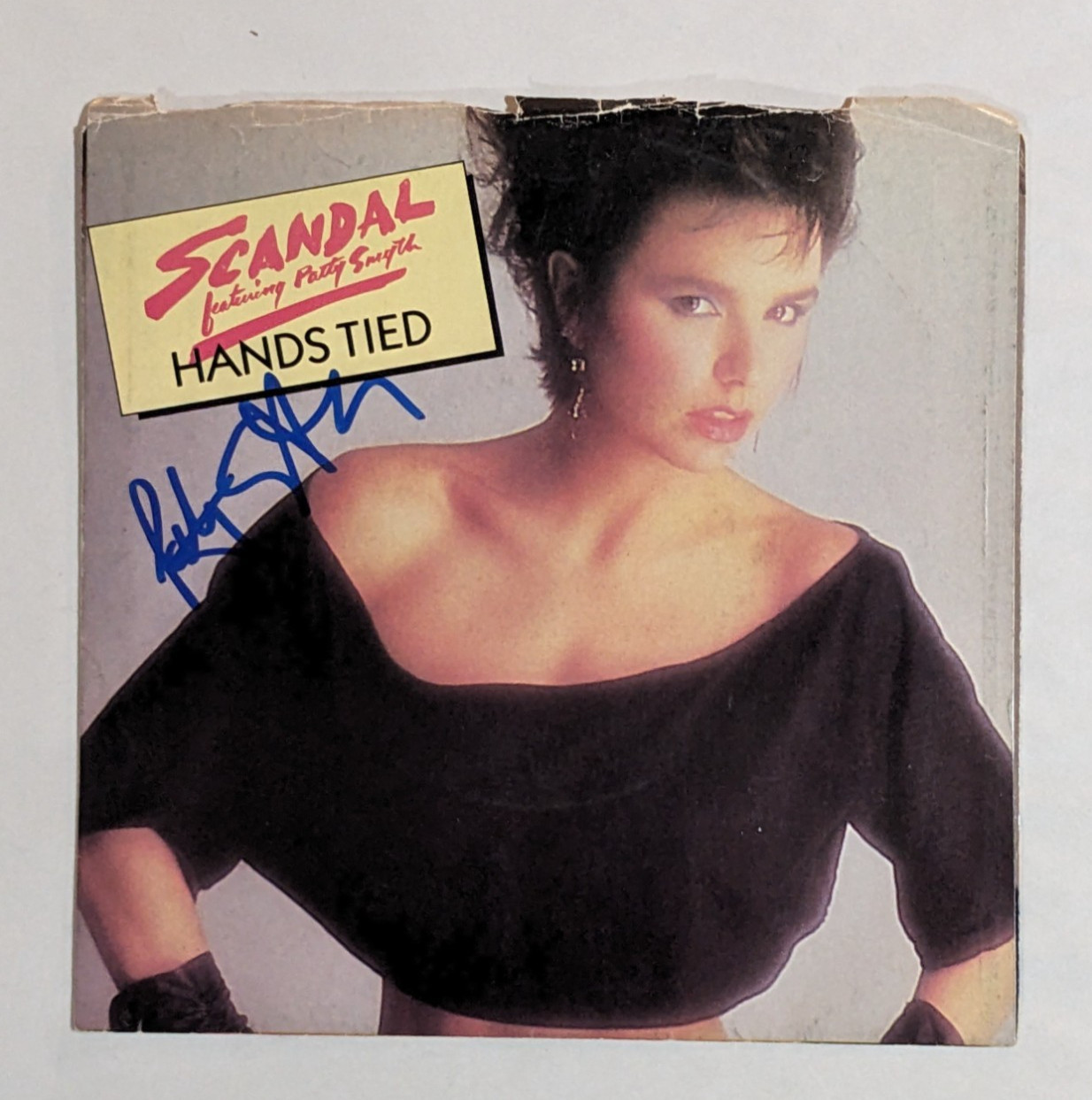 Patty Smyth of Scandal SIGNED Hands Tied 7" Vinyl Record Sleeve COA ...