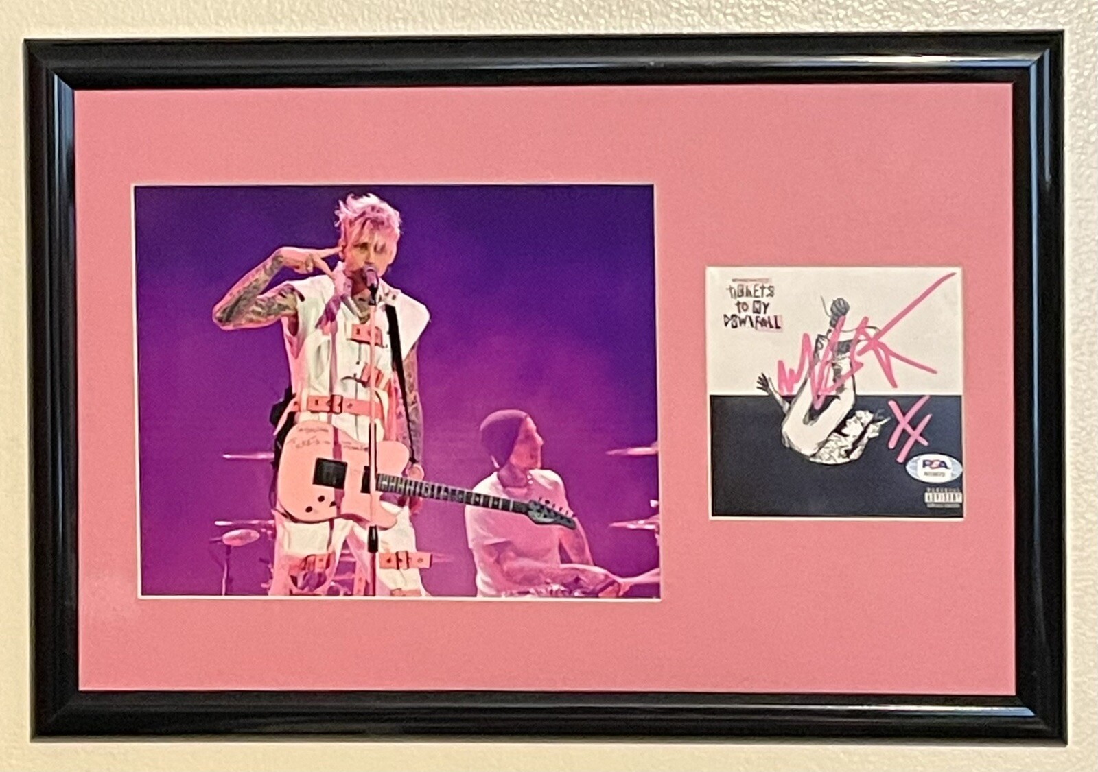 MGK Signed Auto Framed Tickets To My Downfall Cd Cover Psa/Dna 12x18 ...