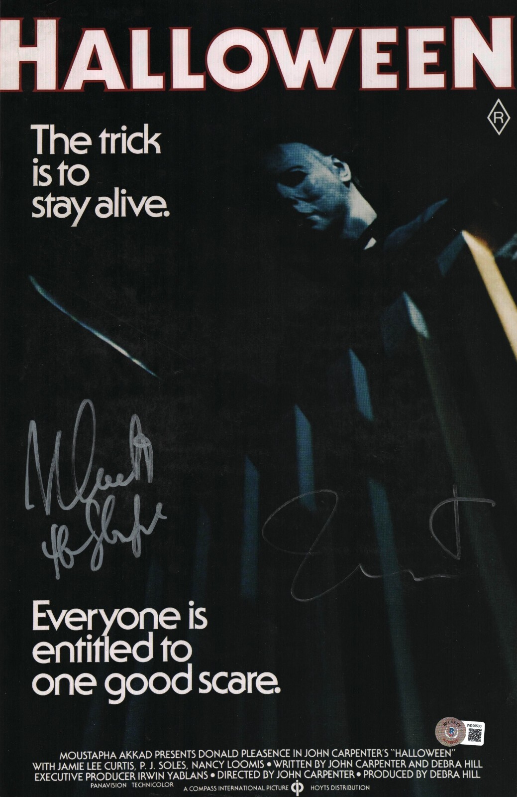 Jamie Lee Curtis & Nick Castle HALLOWEEN Signed 11x17 Poster Photo ...