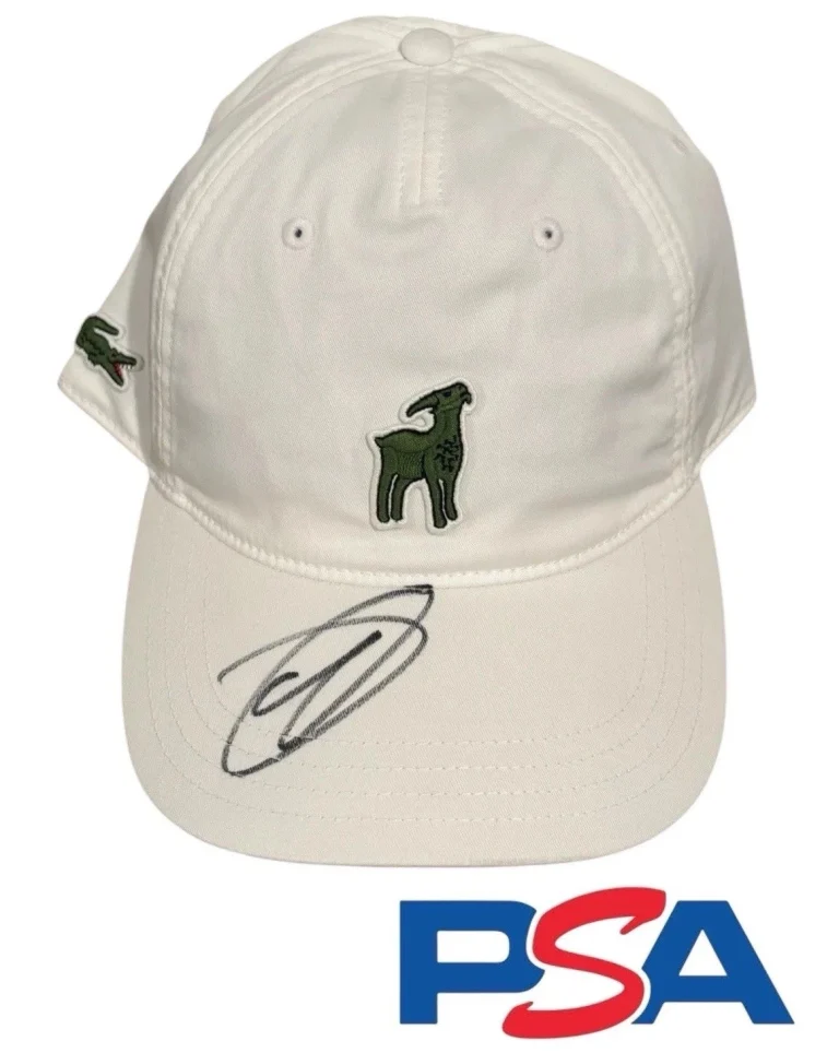 NOVAK DJOKOVIC SIGNED 2025 LACOSTE SPORT X THE GOAT COLLECTION HAT CAP ...