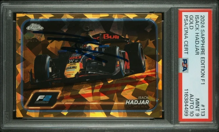 2024 Topps Chrome F1 #113 Isack Hadjar Gold Sapphire Rookie Auto /50 ...