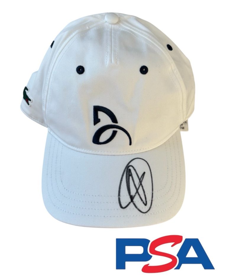 Novak Djokovic Signed Autograph Lacoste Sport Logo Tennis Hat Cap PSA ...