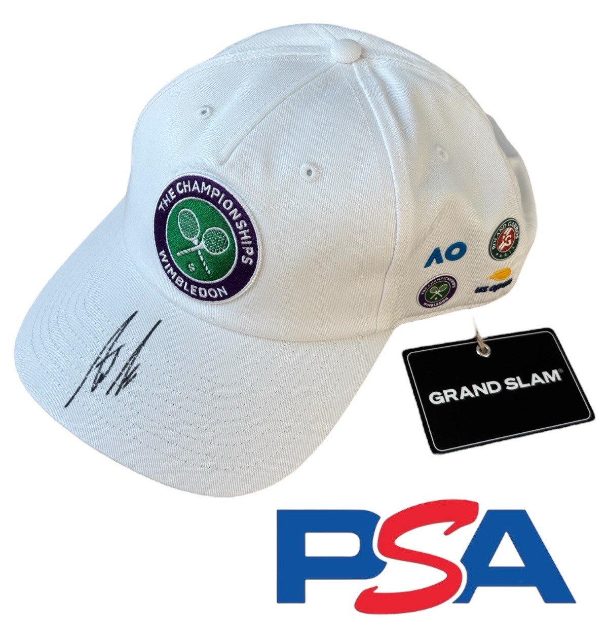 Andre Agassi Signed Wimbledon Grand Slam Limited Edition Tennis Hat Cap ...