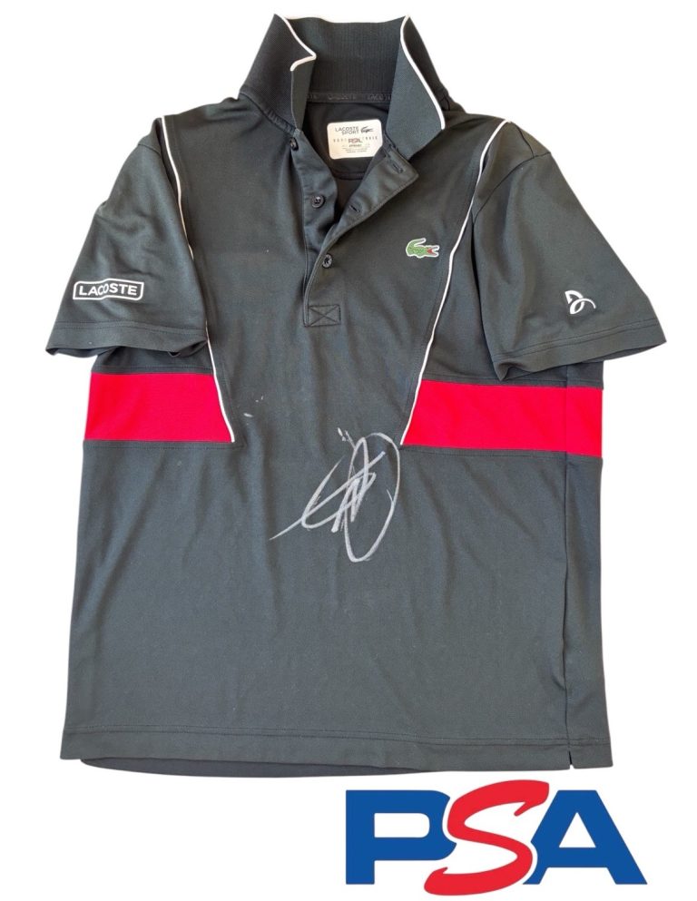 Novak Djokovic Signed Autographed Lacoste Sport Tennis Polo Shirt PSA ...