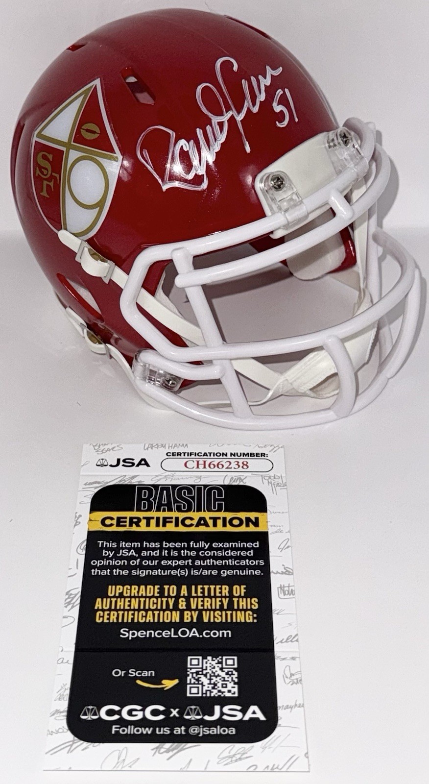 Randy Cross Signed Autographed San Francisco 49ers Custom Mini Helmet ...