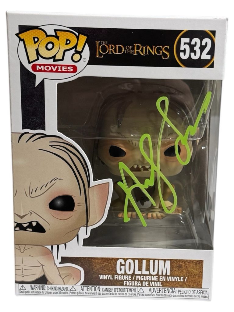 Andy Serkis Signed Gollum Funko Pop The Lord of The Rings Autograph ...