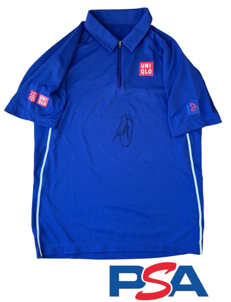 Novak Djokovic Signed Autographed UNIQLO Tennis Polo Shirt PSA AUTO ...